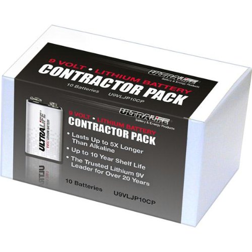 Ultralife Long-Life 9V Lithium Battery-U9VL-JP10CPJN-9V Batteries