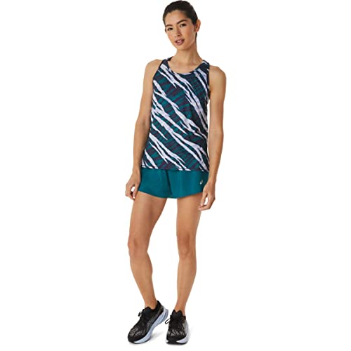 ASICS Women's Road 3.5IN Short Apparel, S, Velvet Pine