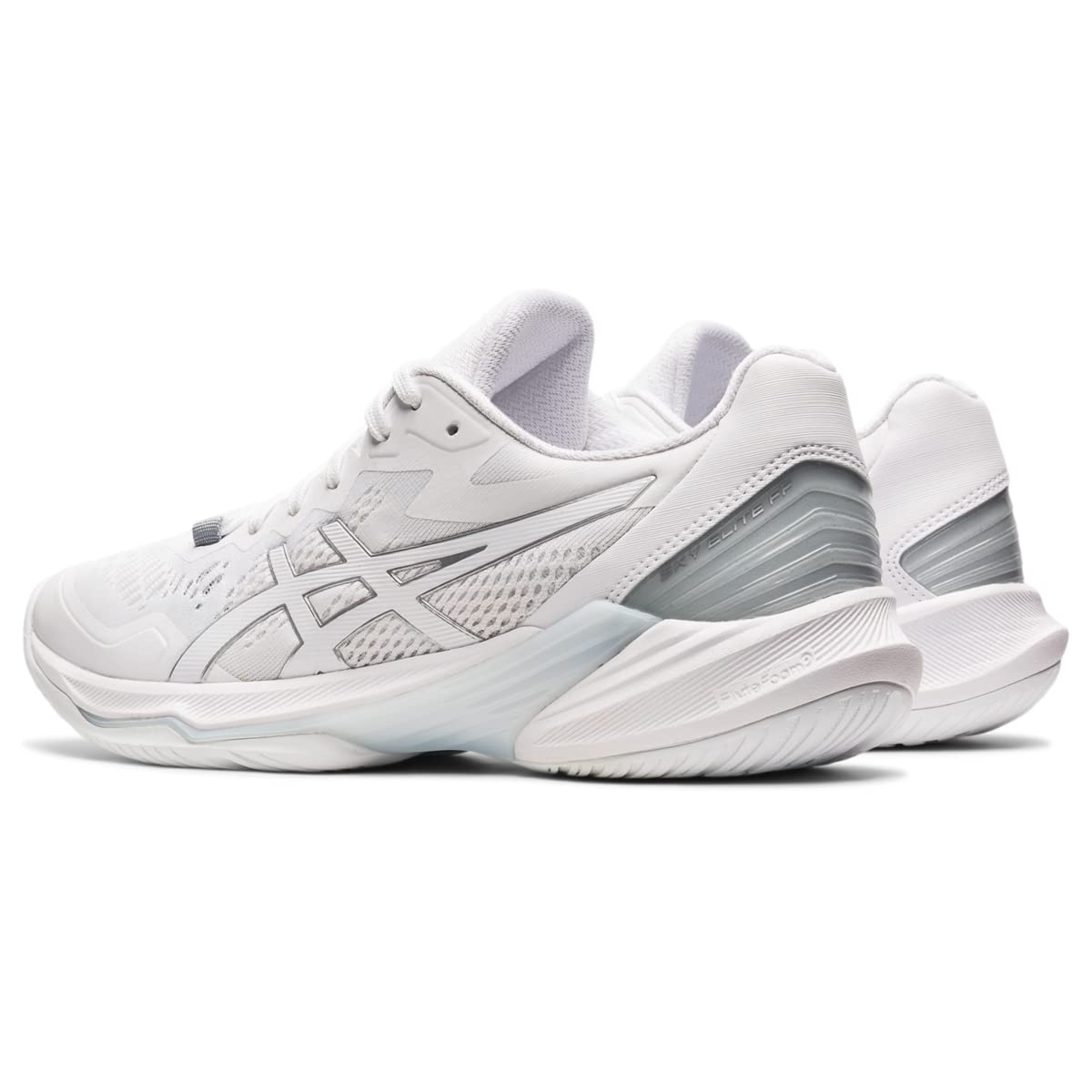 ASICS Women's Sky Elite FlyteFoam 2 Volleyball Shoes, 7.5, White/White