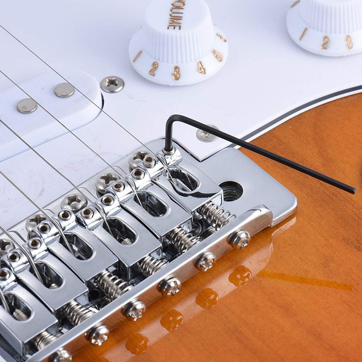 LGEGE Guitar Ball End Allen Wrench Set Repair Tool Guitar Neck Bridge Screw Truss Rod Adjustment 4mm and 5mm (Black)