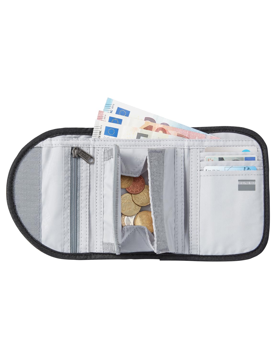 Jack Wolfskin Cashbag Wallet RFID, Phantom, ONE Size