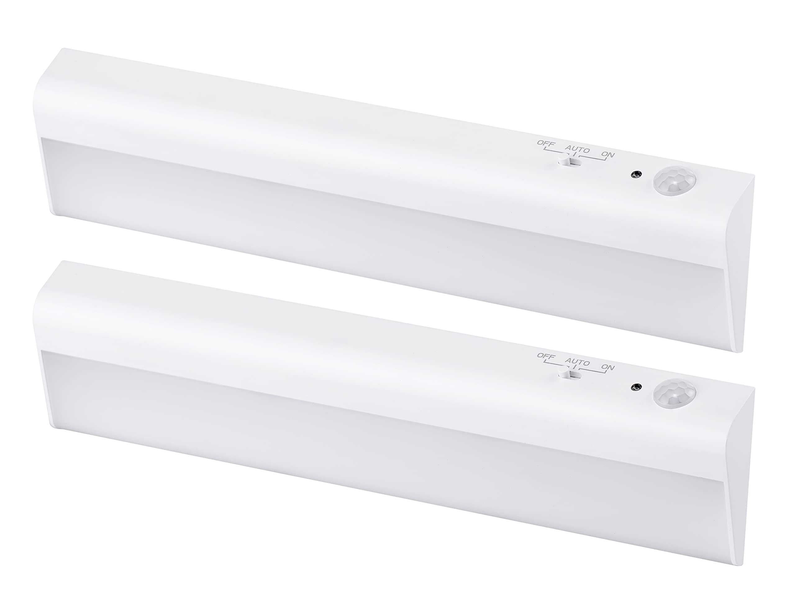BLACK+DECKER Battery Operated Under Cabinet Lighting, Motion Sensor On/Off, Warm White LED, Stick-On Install for Kitchen & Closets - 2 Bars