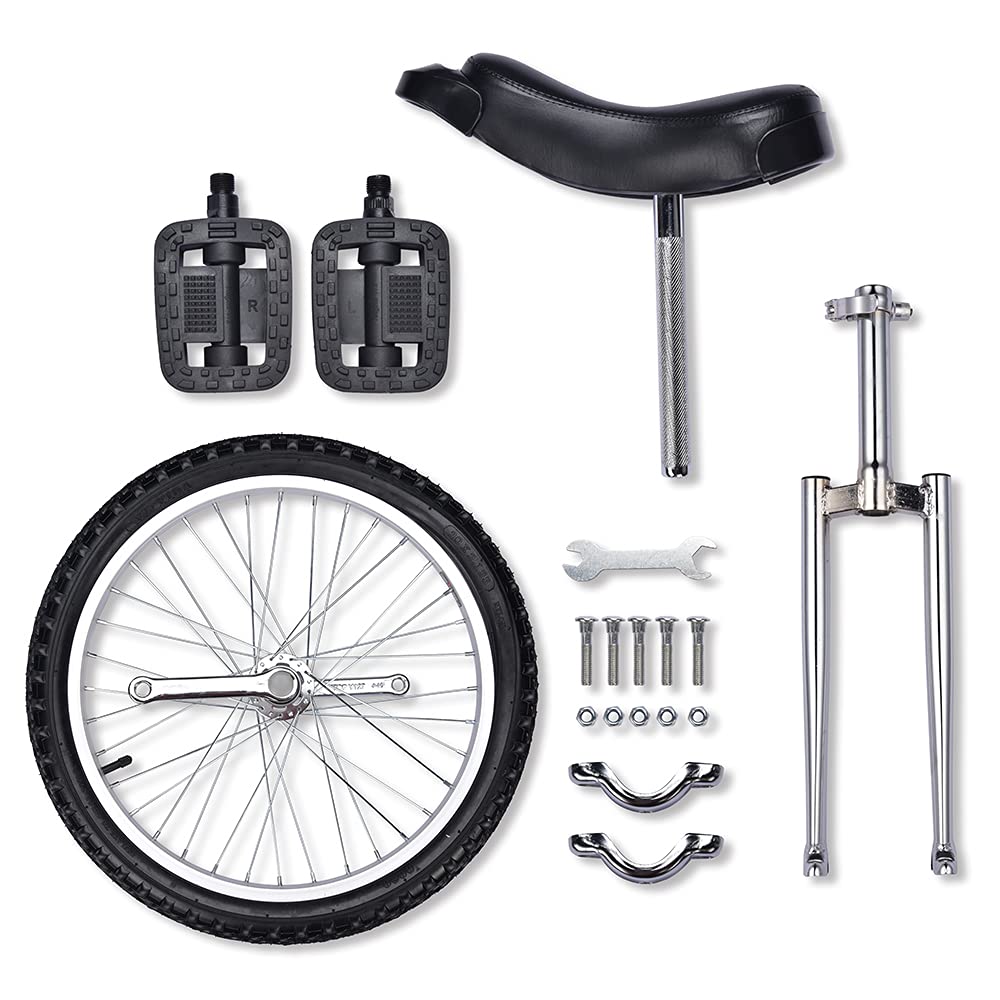 Astonishing Chrome 20 Inch In Mountain Bike Wheel 20" Frame Unicycle Cycling Bike With Comfortable Release Saddle Seat