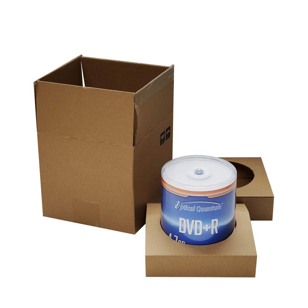 Optical Quantum DVD+R 4.7GB 16X White Inkjet Printable Blank DVDs - 100pk Cake Box (FFP), Writable DVD Discs, Recordable DVD+R Discs, 100 Discs