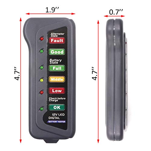 AUTUT Car Battery Tester 12V Digital Alternator Tester Auto Diagnostic Tool for Checking Battery Condition & Alternator Charging