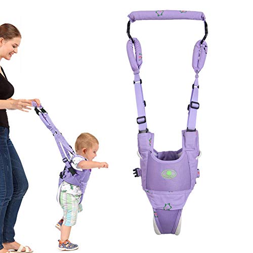 Baby Walker, Adjustable Baby Walking Harness Safety Harnesses, Pulling and Lifting Dual Use 7-24 Month Breathable Stand Up & Walking Learning Helper for Infant Child Activity Walker, Light Purple