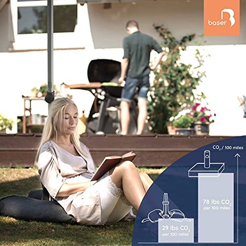 Baser Patio Umbrella Base w. fillable Sandbag Weights 110 LBS, up to 11.5 ft Patio Umbrella, Made of Recycled Materials in Denmark