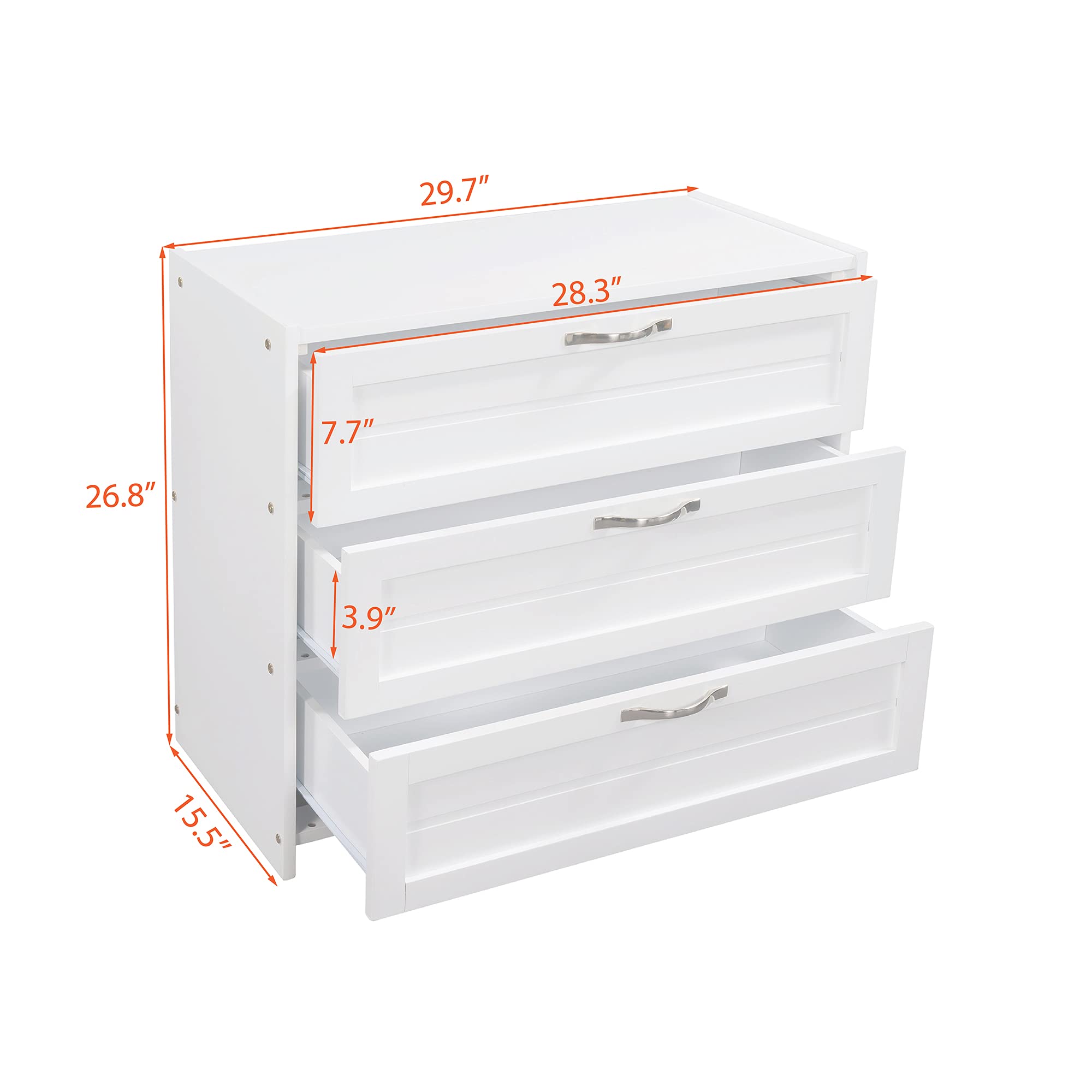 Harper & Bright Designs Twin Loft Bed with Slide and Storage, Solid Wood Low Loft Bed with Attached Bookcases and Separate 3-tier Drawers, for Kids Girls Boys (White)