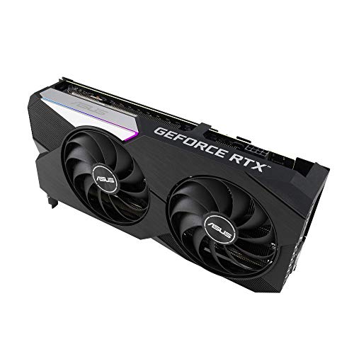 ASUS Dual NVIDIA GeForce RTX 3060 Ti OC Edition Gaming Graphics Card (PCIe 4.0, 8GB GDDR6 Memory, HDMI 2.1, DisplayPort 1.4a, Axial-Tech Fan Design, Dual BIOS, Protective Backplate, GPU Tweak II)
