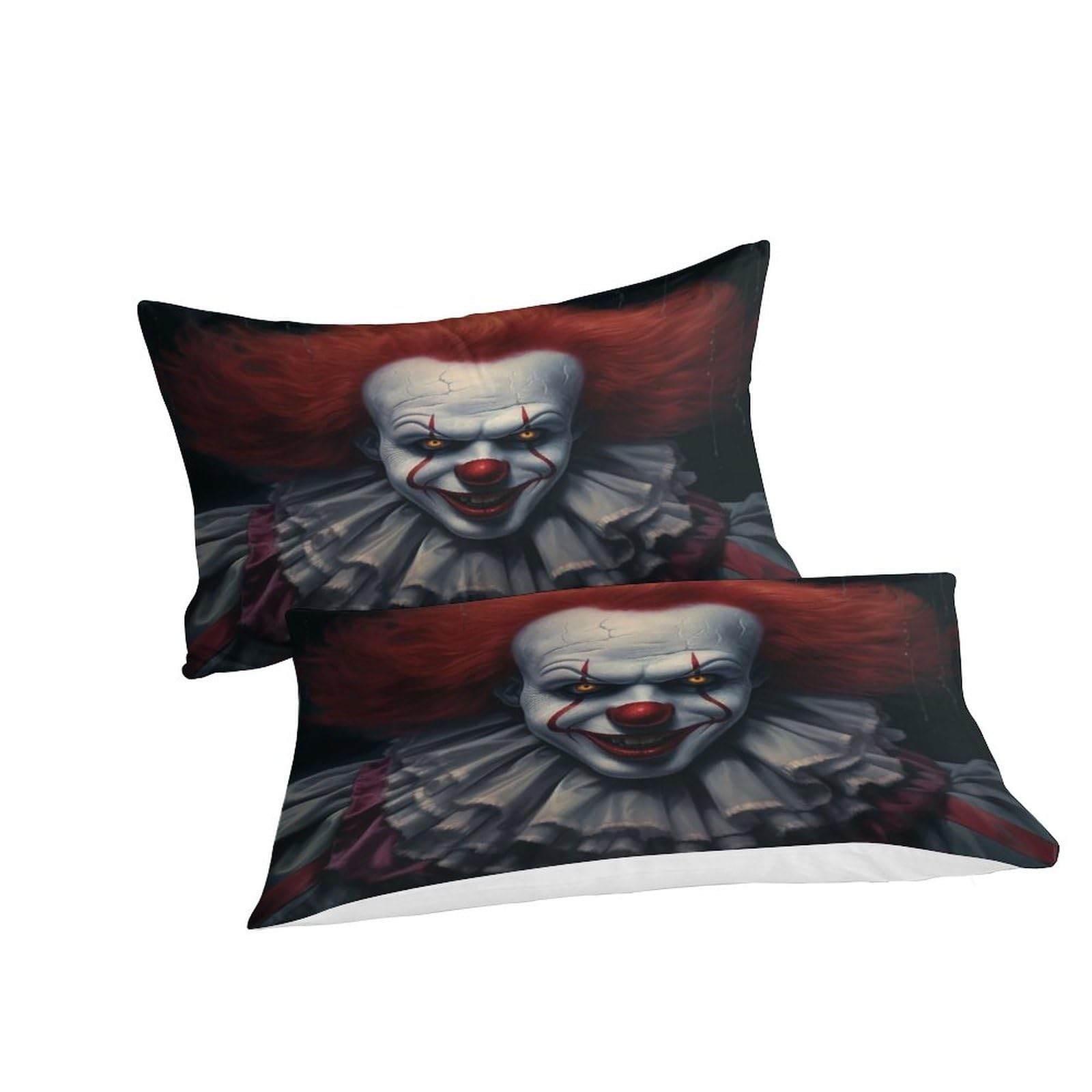 BYTUGI Clown Comforter Covers 3D Printed Duvet Cover Quilt Cover Bedding Set 3 Pieces with Pillowcases Microfiber for Childrens and Adults with Zipper Closure Twin(173x218cm)