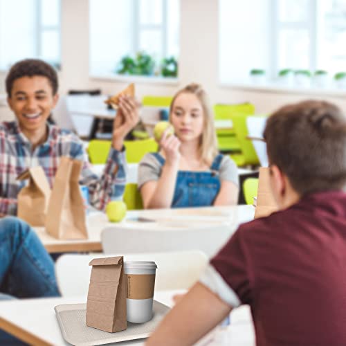 White Rectangular Molded Fiber Pulp Cafeteria Style Food Tray Size of 12βx 16β by MT Products (15 Pieces) - Made in The USA