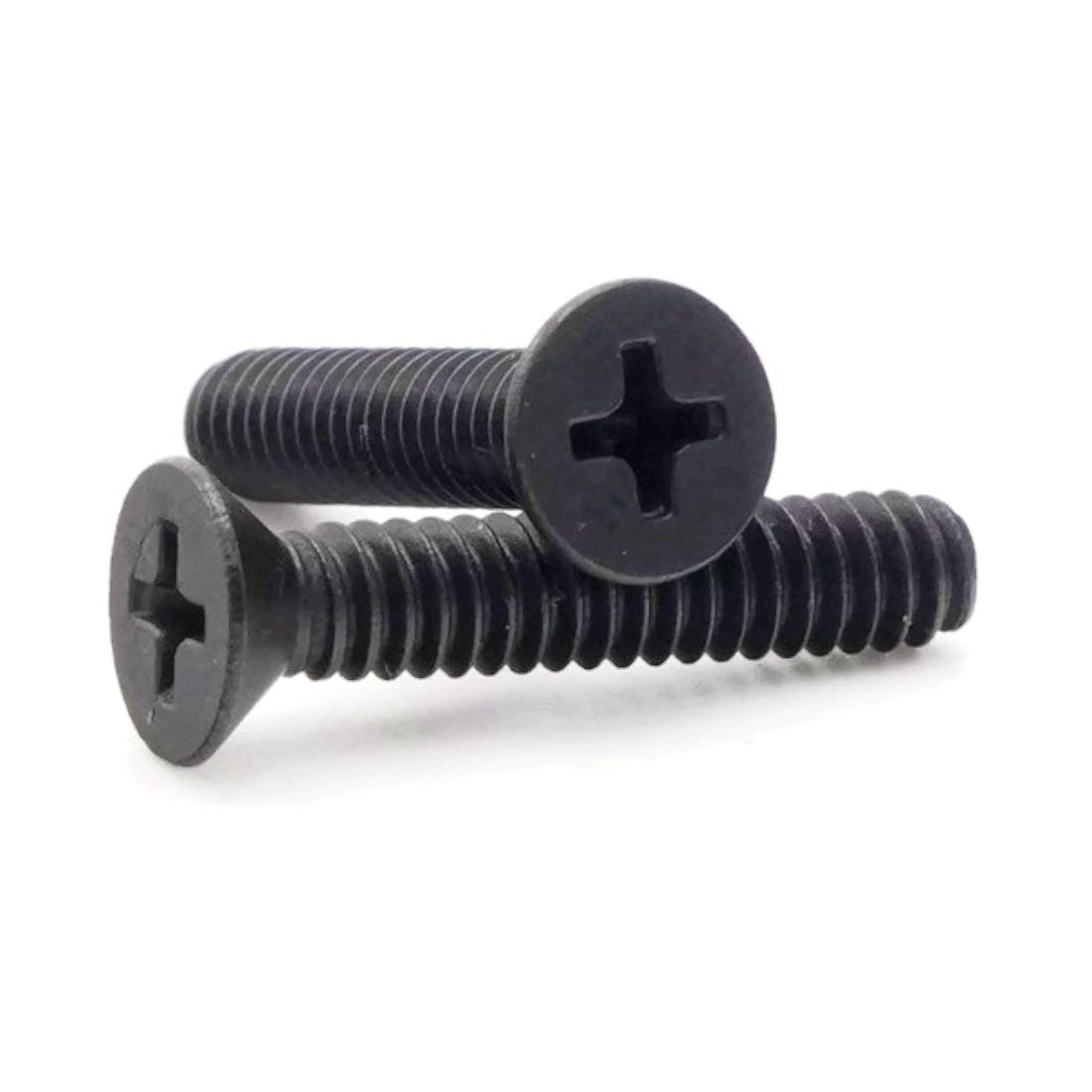 Phillips Flat Head MS Black Oxide 18-8 Stainless Steel - #6-32 x 3/4" (FT) Qty-100