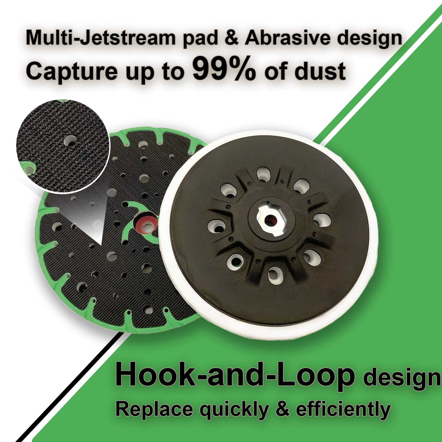 Upgraded 202460 6-Inch Hard Back-up Sanding Pad Compatible with ETS 150/3 EQ, ETS EC 150/5 EQ, ETS 150/3 EQ, ETS 150/5 EQ Sander, 17/48-Hole Disc, 1Pack