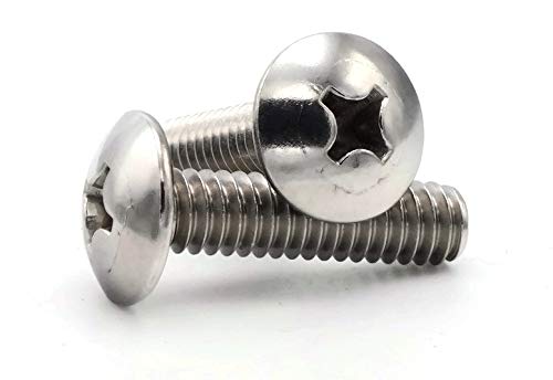 Phillips Truss Head Machine Screw 18-8 Stainless Steel - #10-32 x 3/4" Qty-100