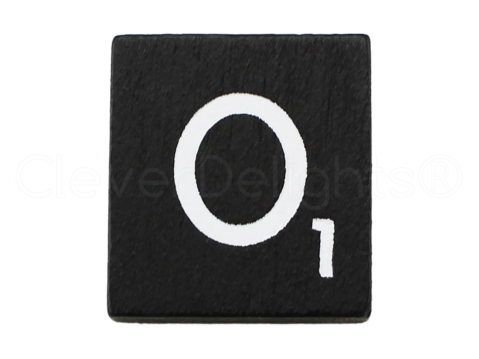CleverDelights 100 Wood Letter Tiles - Black Color - Complete Set - Game Replacement Pieces