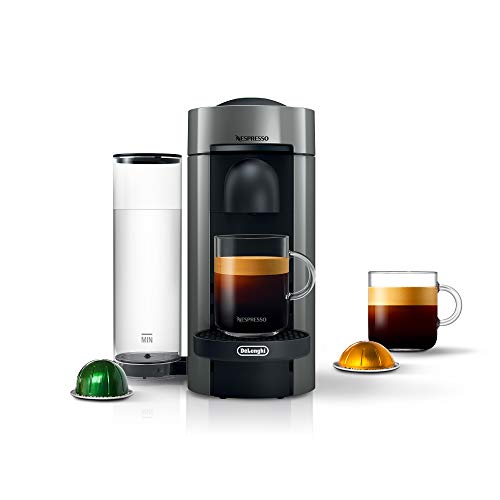 Nespresso VertuoPlus Coffee and Espresso Machine Bundle by De'Longhi with Vertuoline Variety Pack Coffees included
