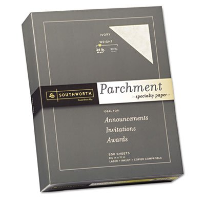 Parchment Specialty Paper, Ivory, 24lb, 8 1/2 x 11, 500 Sheets