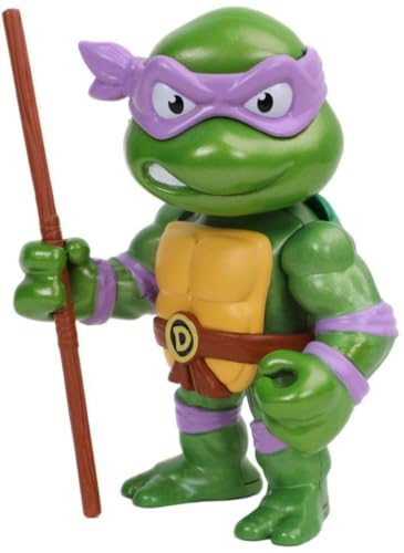 Jada Toys Teenage Mutant Ninja Turtles 4" Donatello Die-cast Figure, Toys for Kids and Adults, Purple