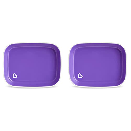 MunchkinŽ Splash⢠Toddler Plate, Purple (Pack of 2)