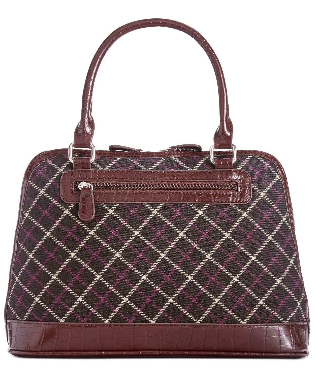 Giani Bernini Plaid Croco Dome Satchel