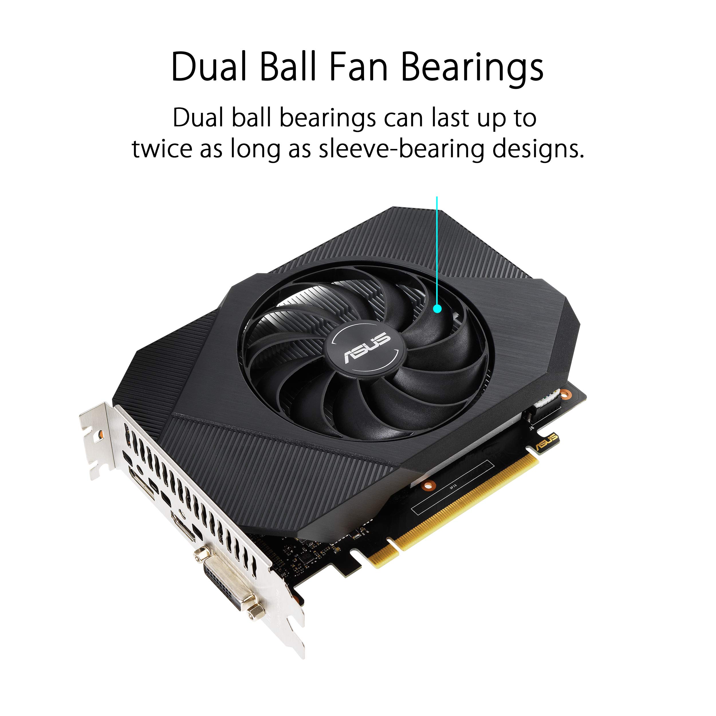 ASUS Phoenix NVIDIA GeForce GTX 1650 OC Edition Gaming Graphics Card (PCIe 3.0, 4GB GDDR6 Memory, HDMI, DisplayPort, DVI-D, Axial-tech Fan Design)