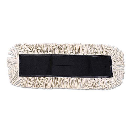 Boardwalk BWK1648 48 in. x 5 in. Disposable Cotton/Synthetic Fiber Mop Head - White