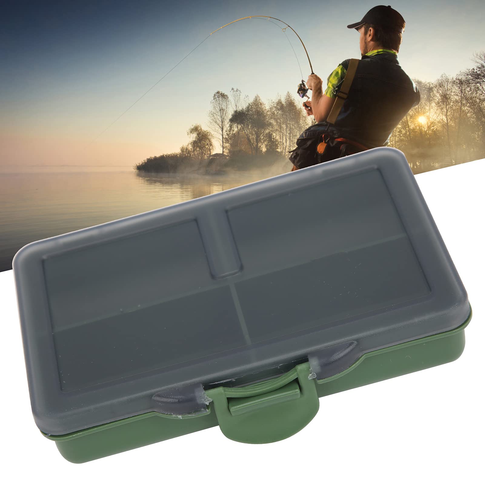 Bait Storage Case, Fishing Lure Boxes Fishing Accessory Box PP Plastic Fishing Tackle Accessory Box for Fishing(4 Cells)