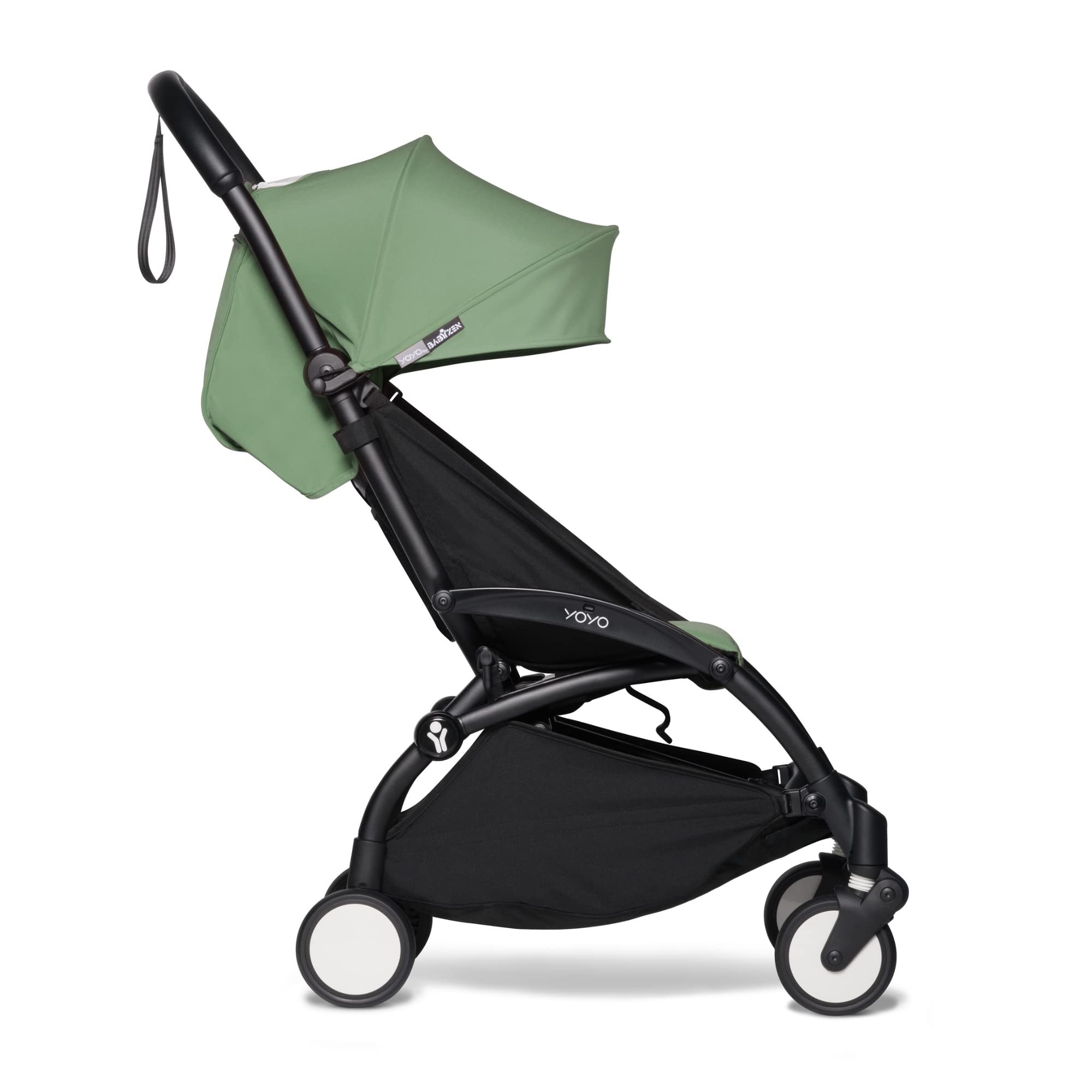 BABYZEN YOYO2 Stroller - Lightweight & Compact - Includes Black Frame, Peppermint Seat Cushion + Matching Canopy - Suitable for Children Up to 48.5 Lbs