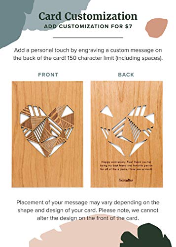 Beautiful Love Story Wood Card [Personalized Gifts, Custom Message, Love, Anniversary, Wedding, Birthday, Just Because]