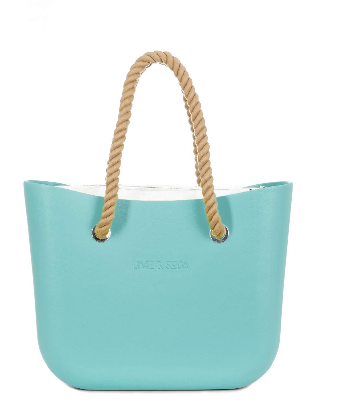 Lime & Soda Women’s Handbag - Made of Foam Rubber - EVA bag with Rope Handles - Women Lightweight Tote Bag (Acqua1)