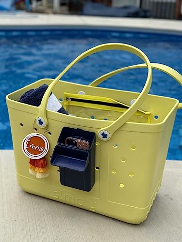 Phone Holder Compatible with Bogg Bag Accessories - Universal Size Also Compatible with Simply Southern Bag - Fully Closable Phone Case for Silicone Tote Bag - Water Resistant Wont Fall Out or Get Wet