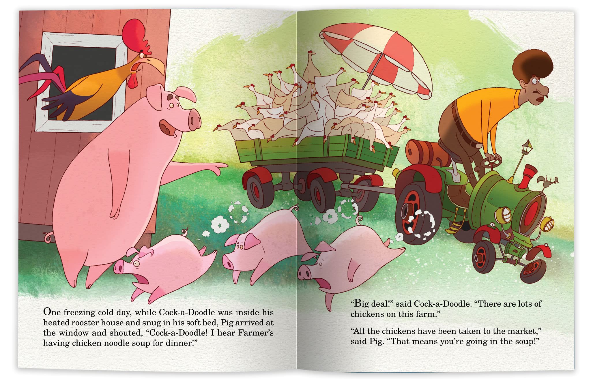 Cock-a-Doodle Chicken Noodle - Childrenās Book for Ages 4-9, A Barnyard Adventure about Learning to Have Kindness and Self-Compassion for Others, Standing Up to Bullying, & Developing Humility