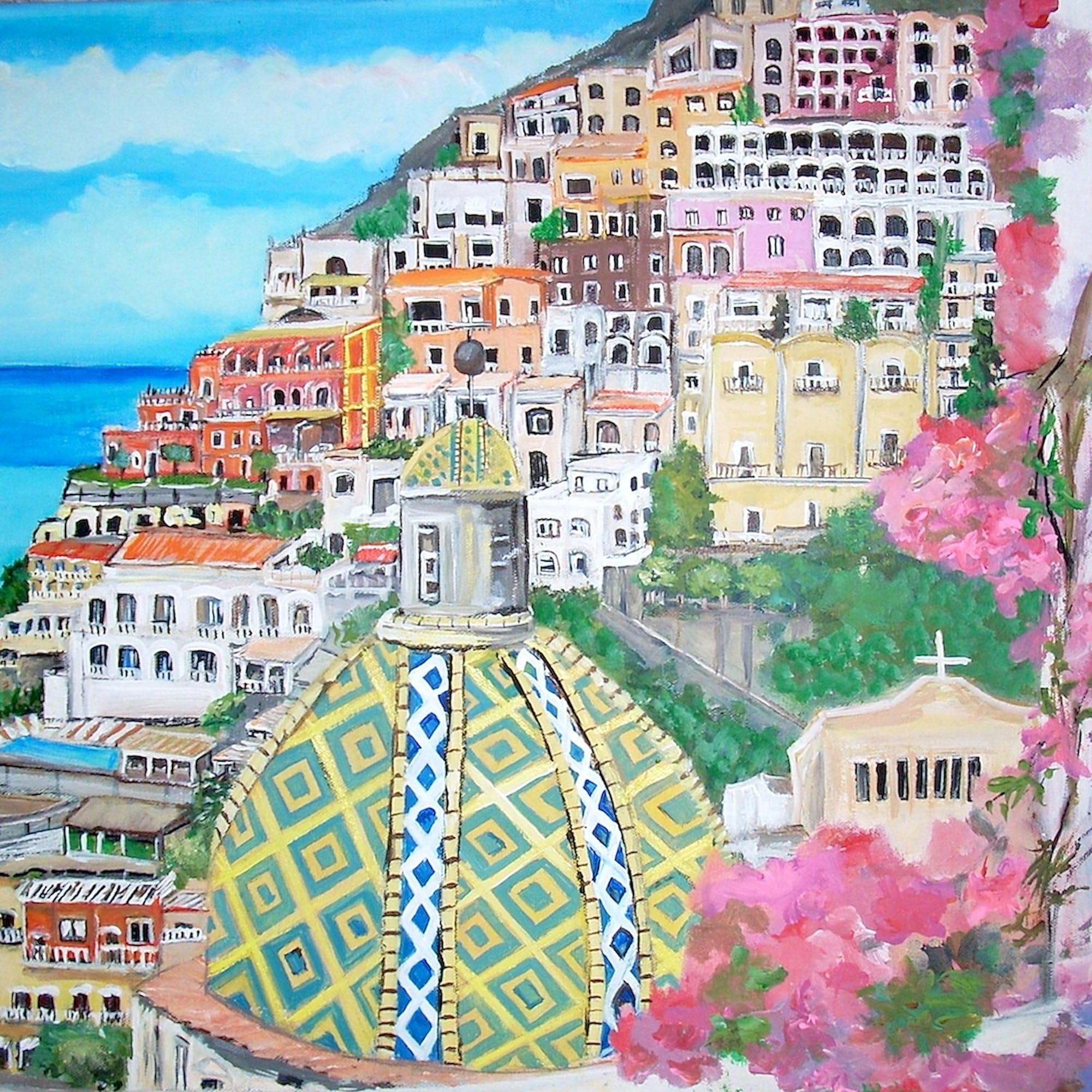 CafePress Positano, Italy Tote Bag Canvas Tote Shopping Bag