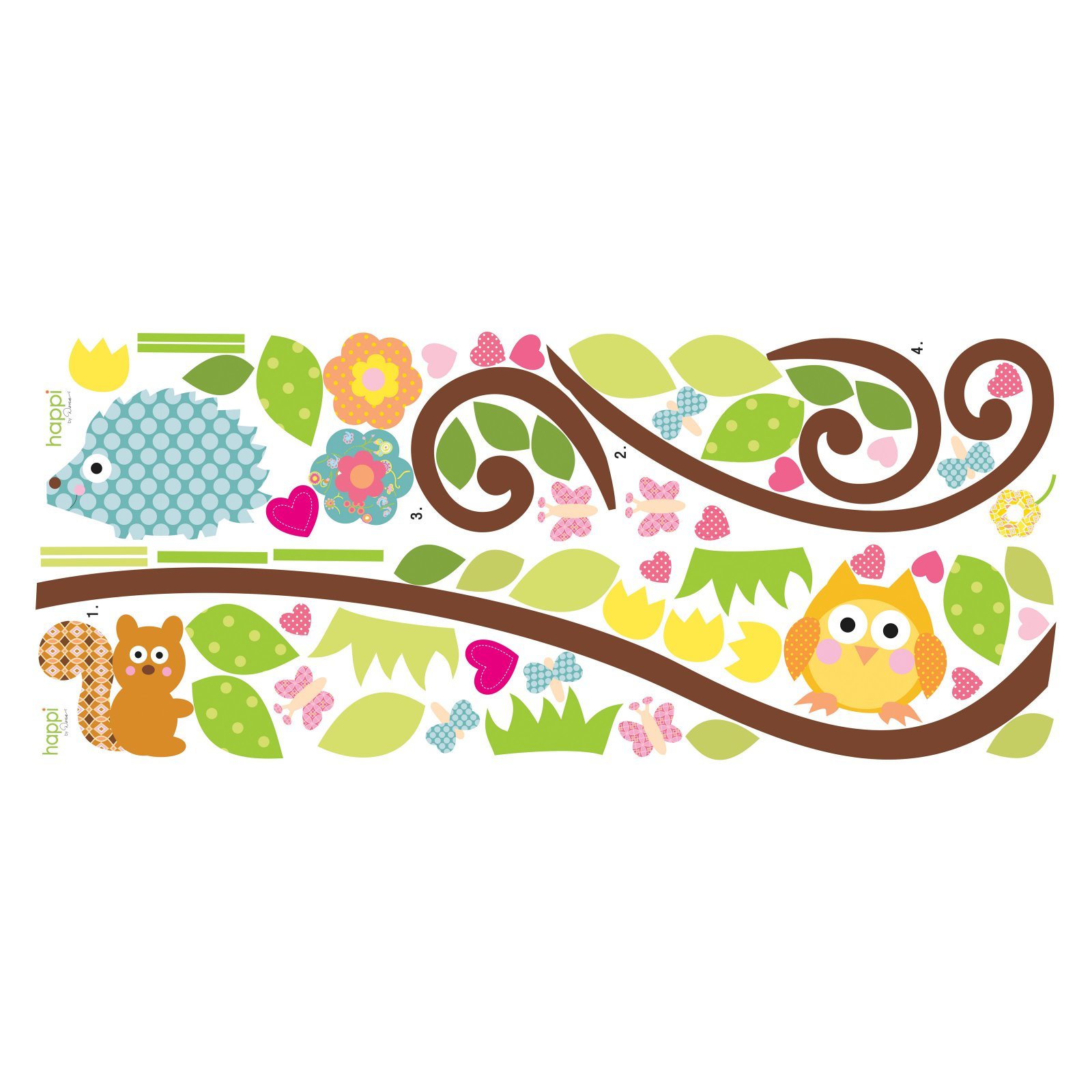 RoomMates RMK1861SCS Happi Scroll Branch Peel and Stick Wall Decals