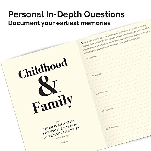 Piccadilly Story of My Life Journal | Personal DIY Memoir | Guided Autobiography Notebook | 204 pages
