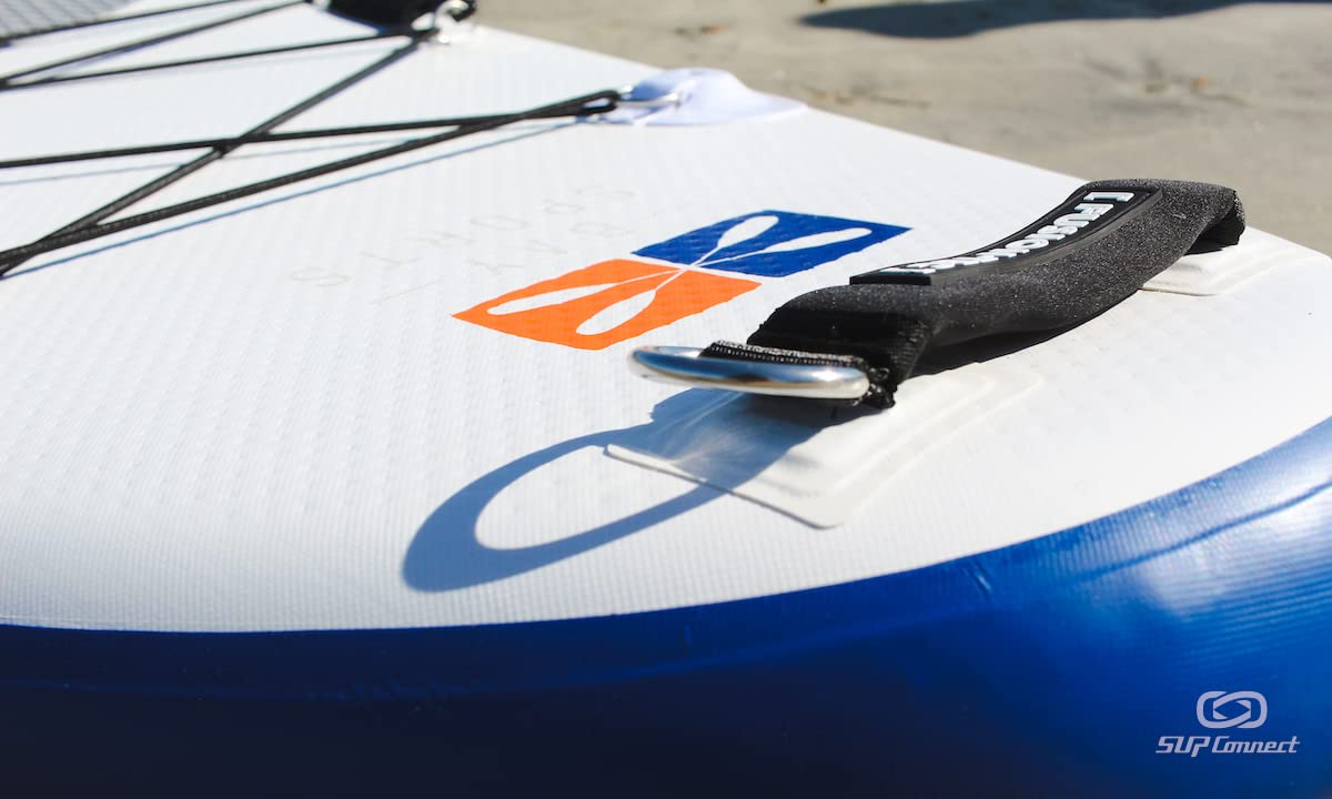 Bay Sports 2022 Model 10'6" Explore - Premium Inflatable SUP Board Package - iSUP with Fibreglass 3-Piece Adjustable Paddle and Helios Triple-Action Pump - DESIGNED in AUSTRALIA (Navy/Orange)