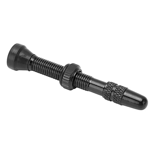 Bediffer Tubeless Valve, Removable Covers Soft Rubber Base Bike Tubeless Valve Vacuum Extension for Road Bikes(Black)