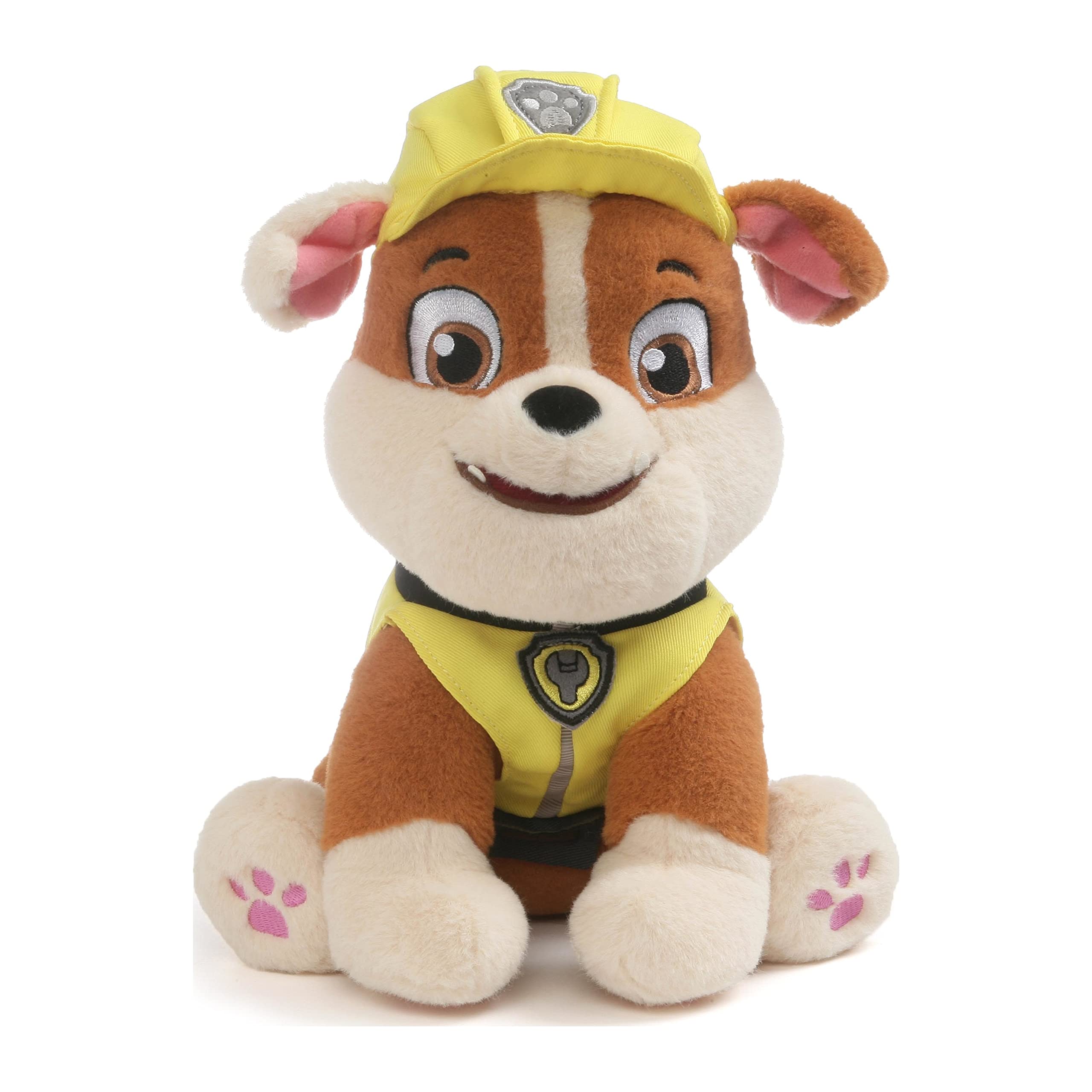 GUND Paw Patrol Rubble in Uniform Plush Stuffed Animal Dog, Yellow, 9"