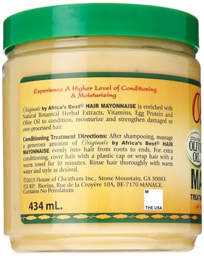 Organics Africa's Best Organic Hair Mayonnaise, 18 Ounce (Pack of 2)