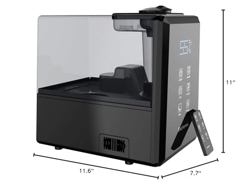 Elechomes Humidifiers for Bedroom (6L), Ultra-Quiet Warm and Cool Mist Humidifiers for Home, Baby and Plants, Customized Humidity, Sleep Mode, Timer, UC5501, Black