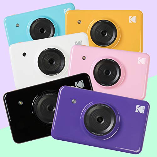 KODAK KOD-MSW Mini Shot Wireless Instant Digital Camera & Social Media Portable Photo Printer, LCD Display, Premium Quality Full Color Prints, Compatible w/iOS & Android (White)