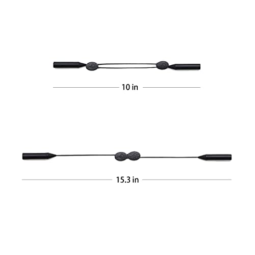 CAIGAIC Glasses Strap 5 Pcs, No Tail Anti-Slip Adjustable Sports Sunglasses Strap Eyeglasses Strap for Men Women