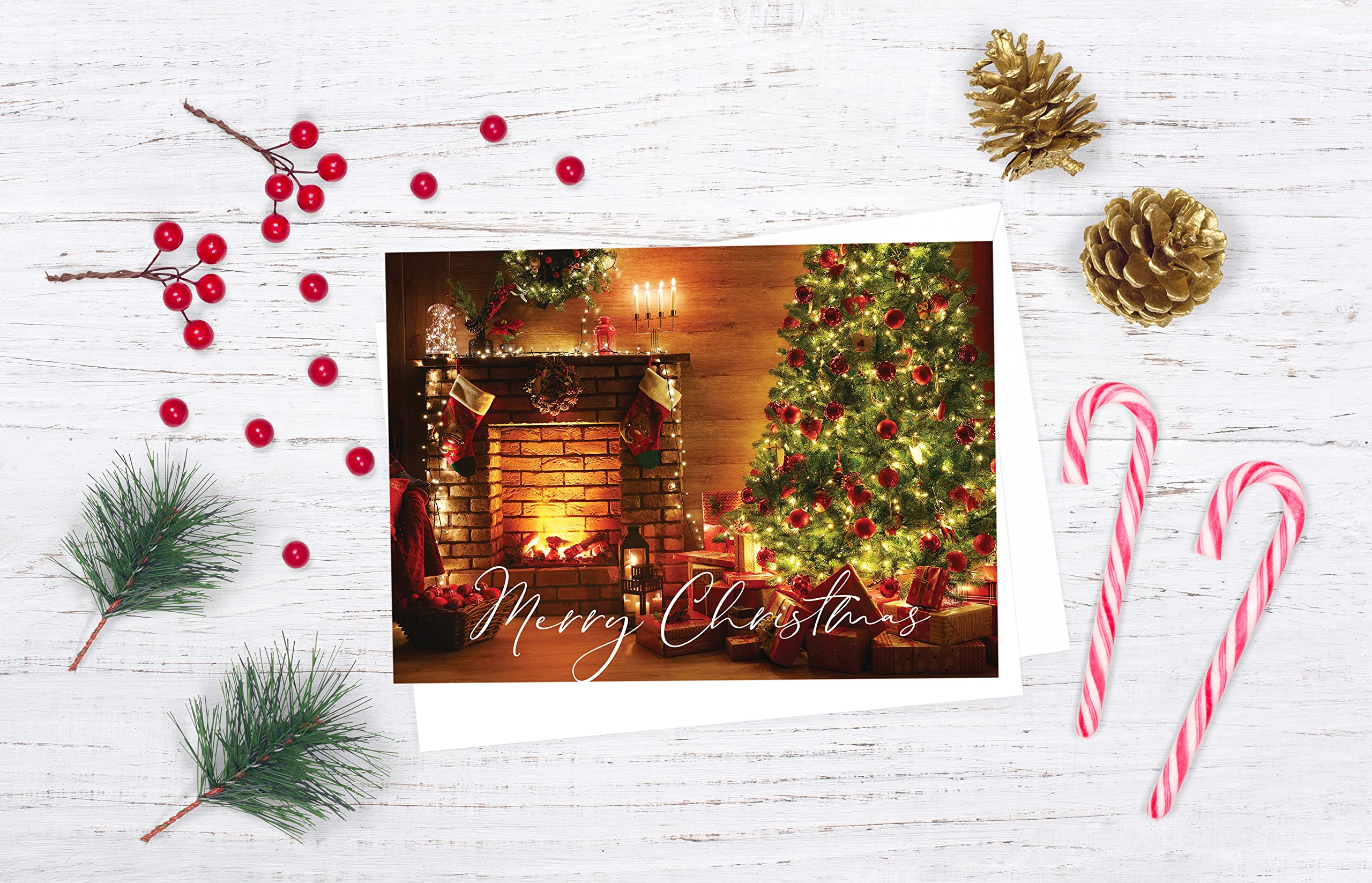 JBH Creations Cozy Cabin Christmas Card - Pack of 24