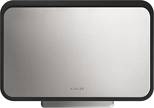 Kohler 13 Gallon Hands-Free Kitchen Step, Trash Can with Foot Pedal, Quiet-Close Lid, Stainless Steel
