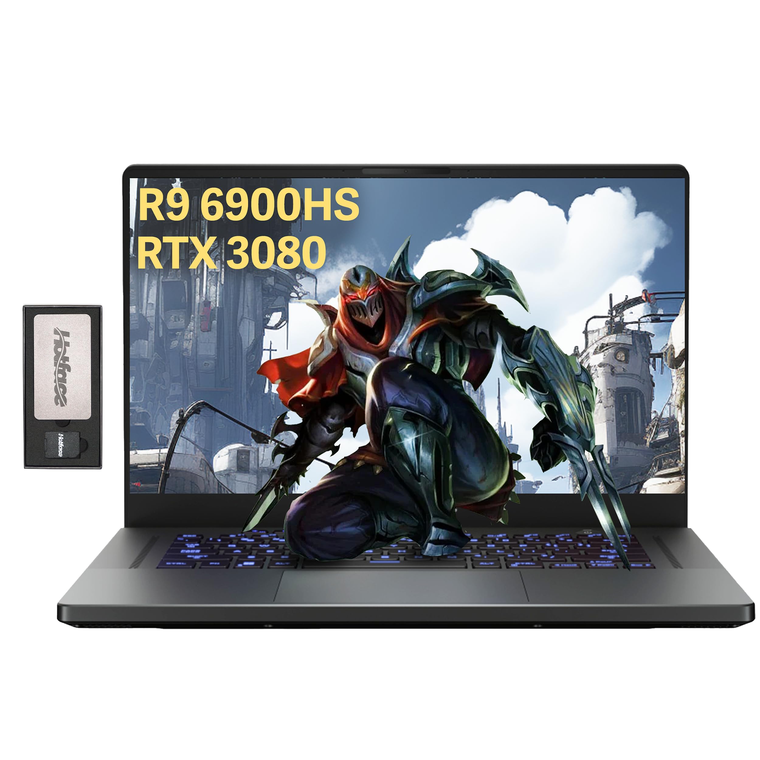 asus ROG Zephyrus G15 15.6'' 240Hz QHD Gaming Laptop, AMD Ryzen 9 6900HS, GeForce RTX 3080 8GB GDDR6, 40GB DDR5 RAM, 1TB PCIe SSD, Backlit Keyboard, HD Webcam, Win 11 Pro, Gray, 32GB USB Card