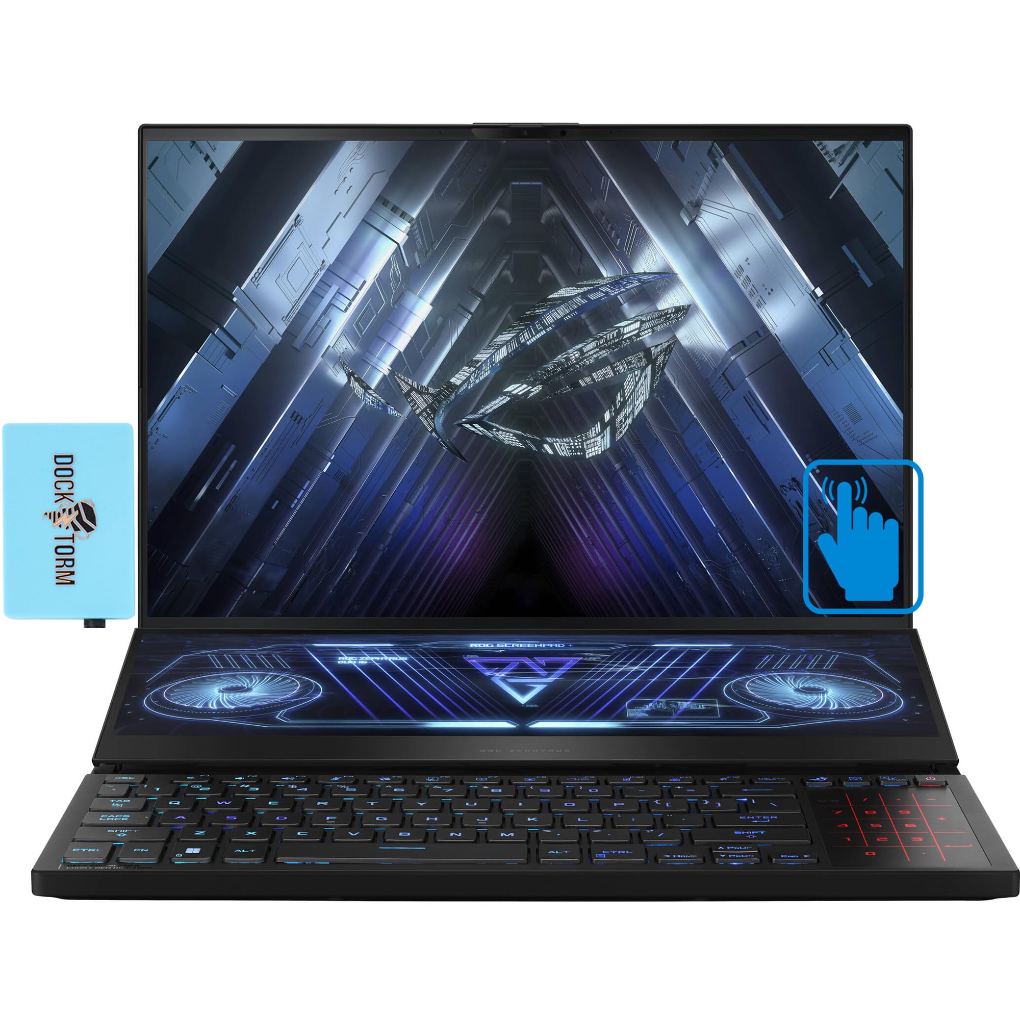 ASUS ROG Zephyrus Duo 16 Gaming Laptop 16" 165Hz IPS Touchscreen WUXGA (1920x1200) (AMD Ryzen 7 6800H, 64GB DDR5, 2TB PCIe SSD, GeForce RTX 3060, Win11Home) w/Hub