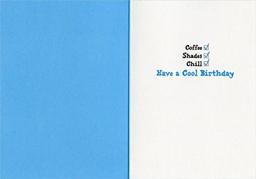 Cool Dog with Coffee Avanti Humorous/Funny Birthday Card