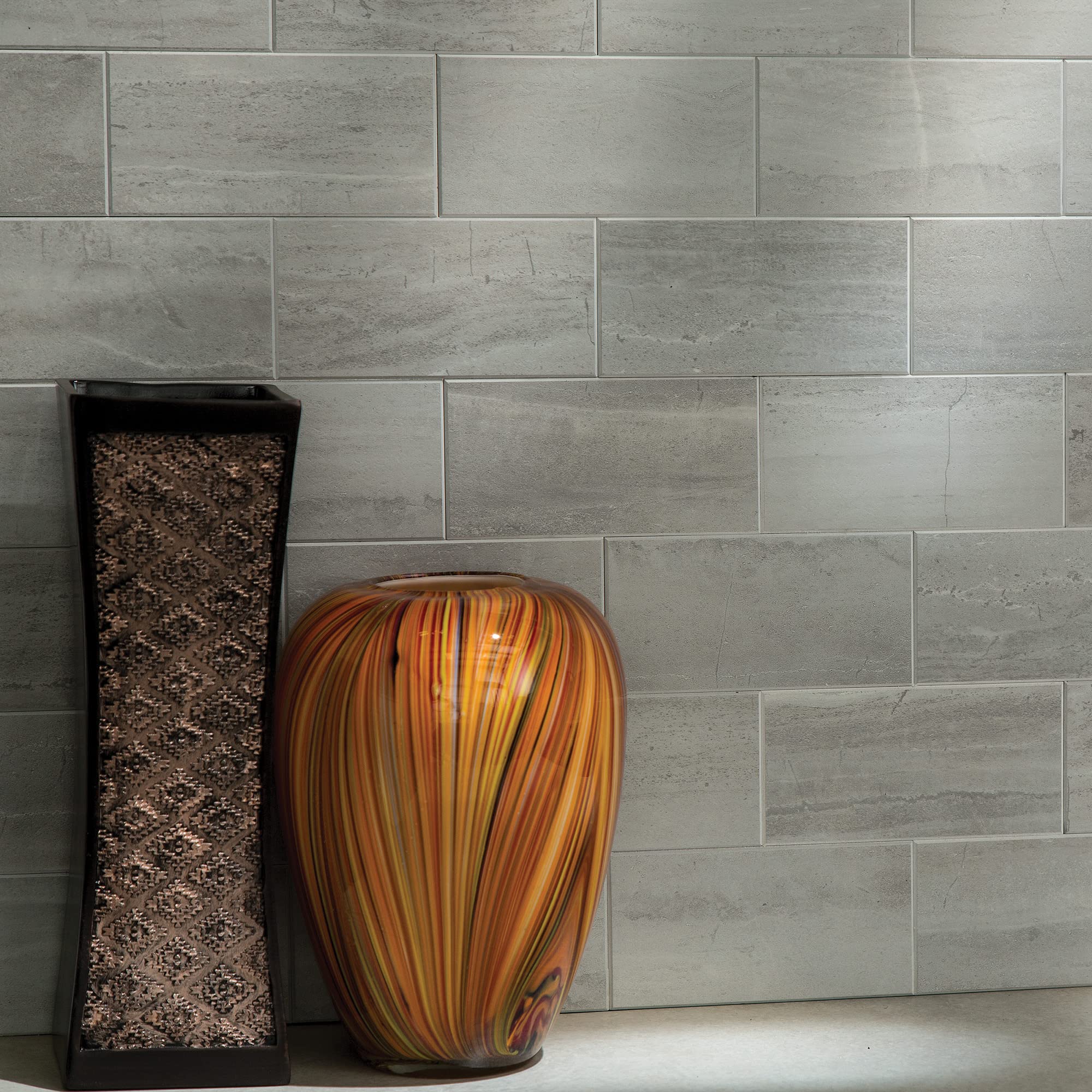 Aspect Peel and Stick Collage Tile in Gray Subway (5-Pack)