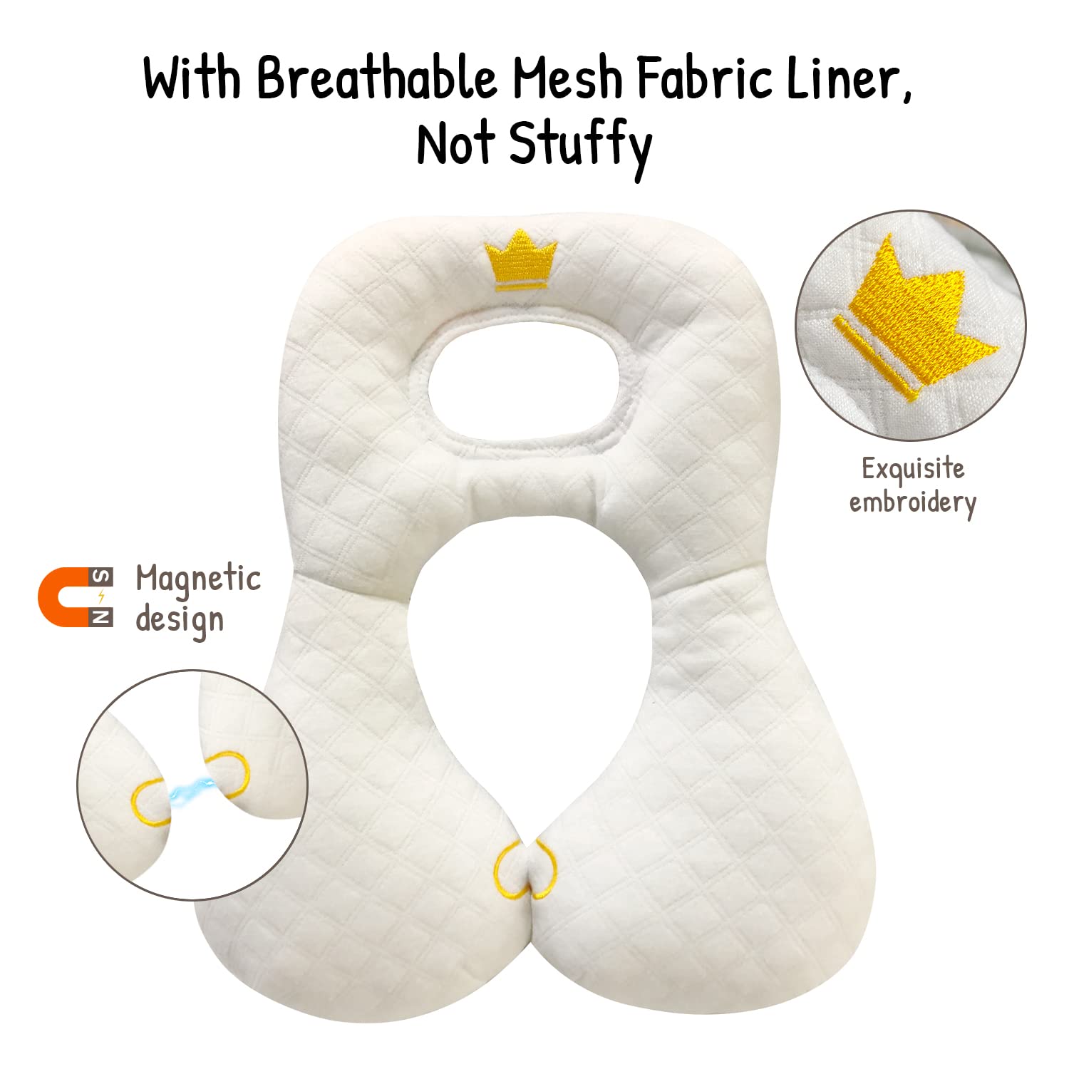 Baby Travel Pillow - Stroller Or Car Seat Baby Body Travel Pillow/Double Side Design Baby Head Support Pillow