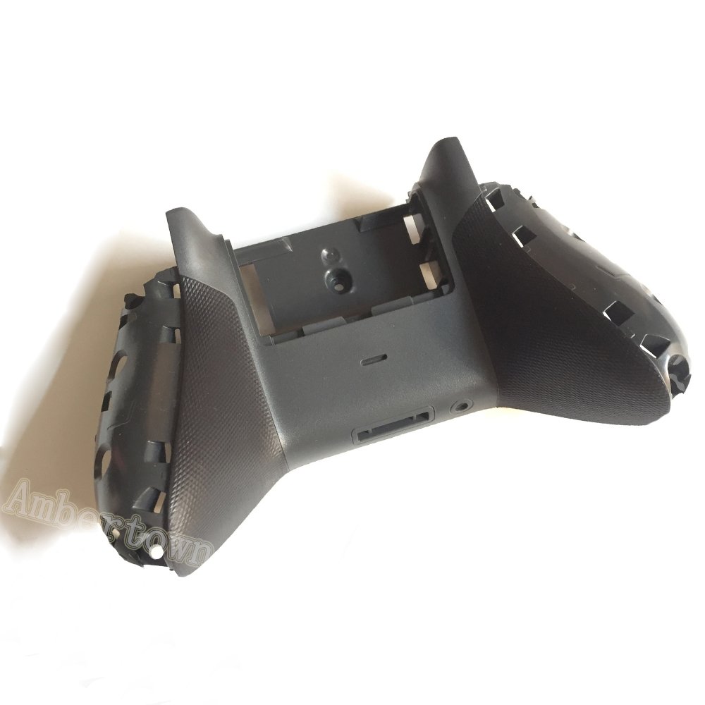 Back Housing Shell & Back Battery Door Cover Case for Xbox One S Controller - Black